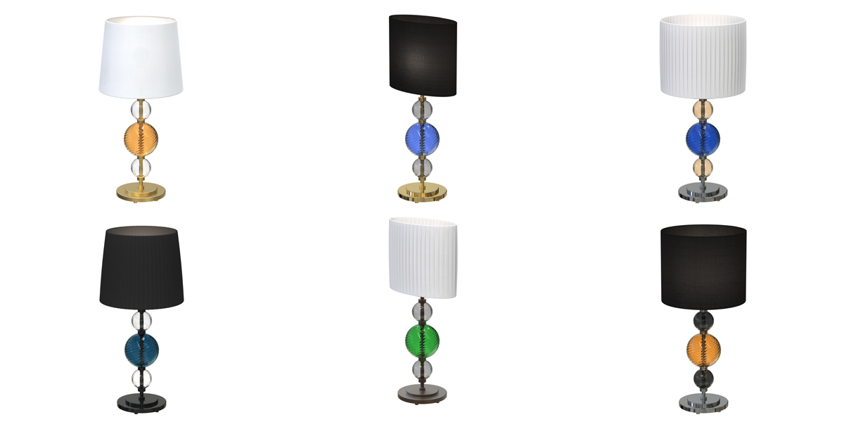 Hand Blown Murano Glass Italian table lamp | Piumati.com